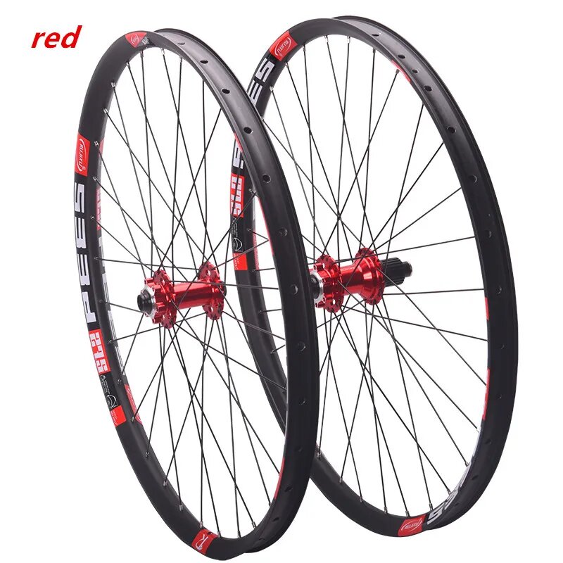 Колеса RUJIXU MTB 32H 29" дисковые Красный, Boost 15x110 12x148, 29inch, HG(shimano), Red