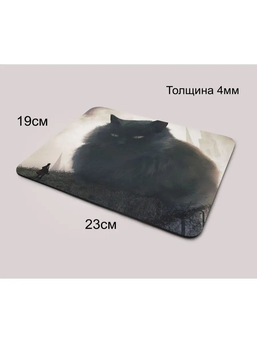 Коврик для мыши с принтом Огромный кот, сублимация для геймеров