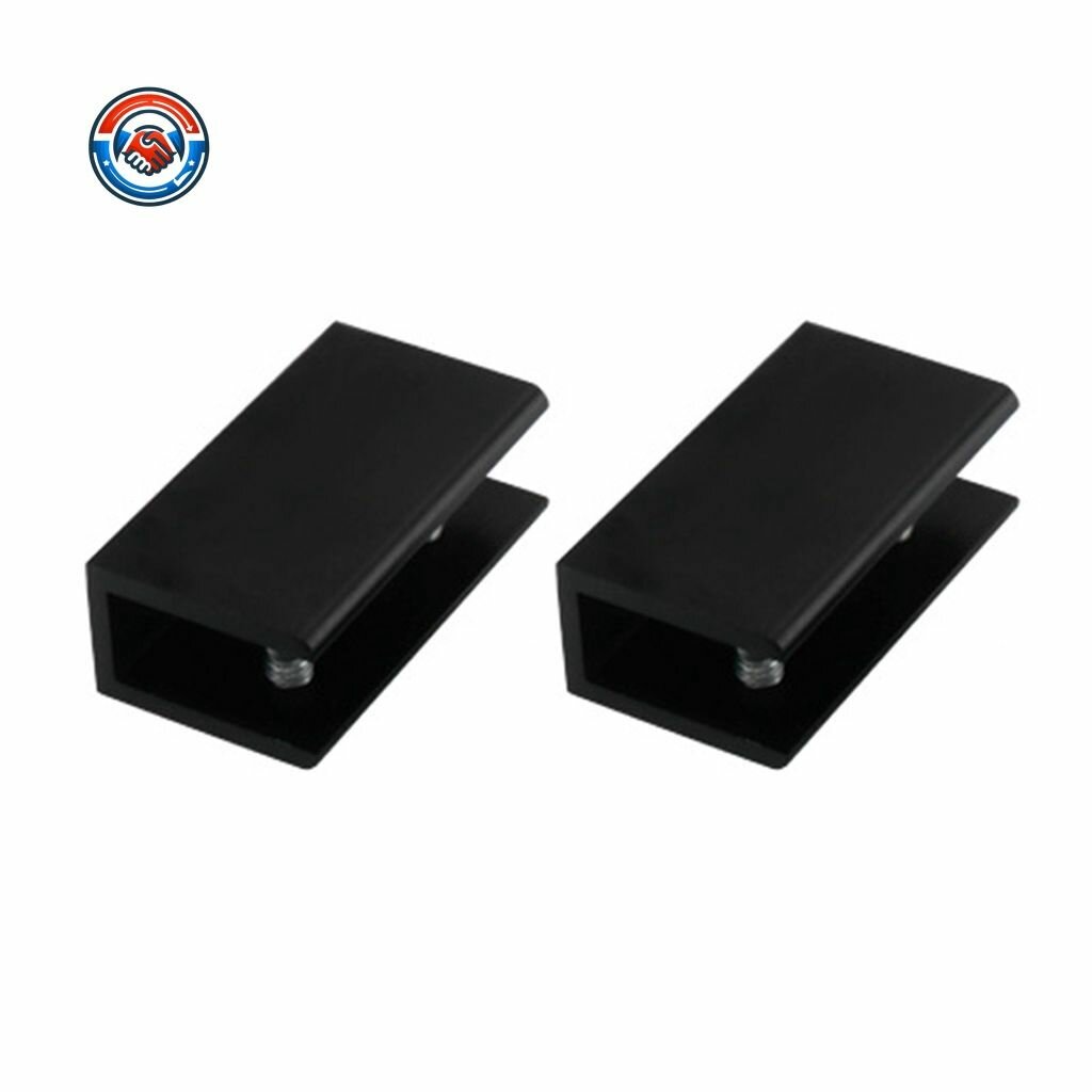 Кронштейны для стеклянных полок 2 шт, настенные фиксаторы без сверления, алюминиевая фурнитура для ванной и гостиной, черные белые зажимы для стекла 10-12 мм