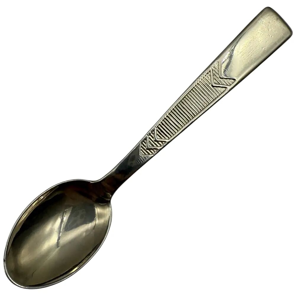 Ложка кофейная "Стрела", 10.5 см, серебро 0.916, 1960 г. Таллинская ювелирная фабрика (ТЗ0), СССР