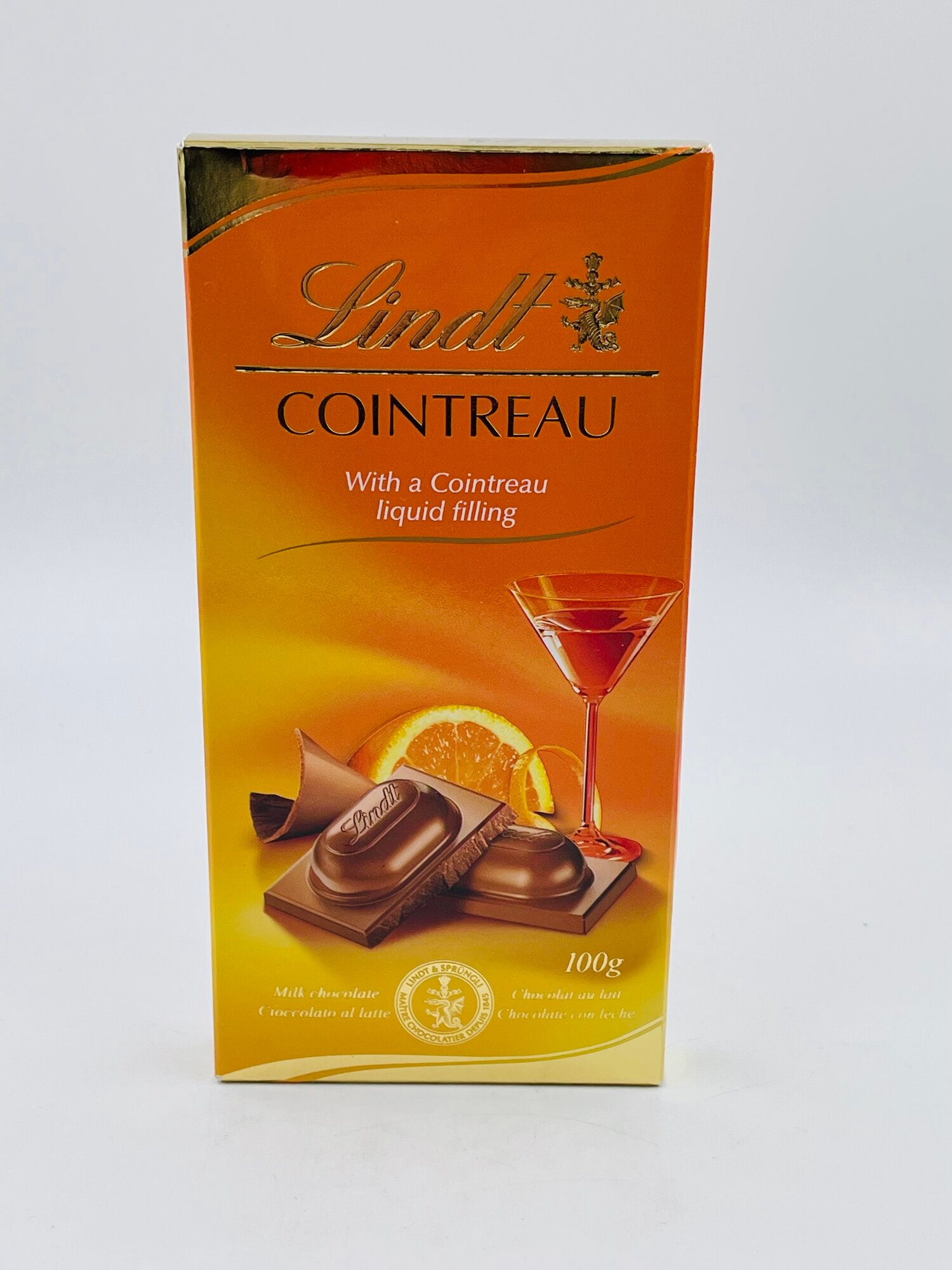 Молочный шоколад Lindt Cointreau Liquor Ликер Куантро 100 г (Германия)