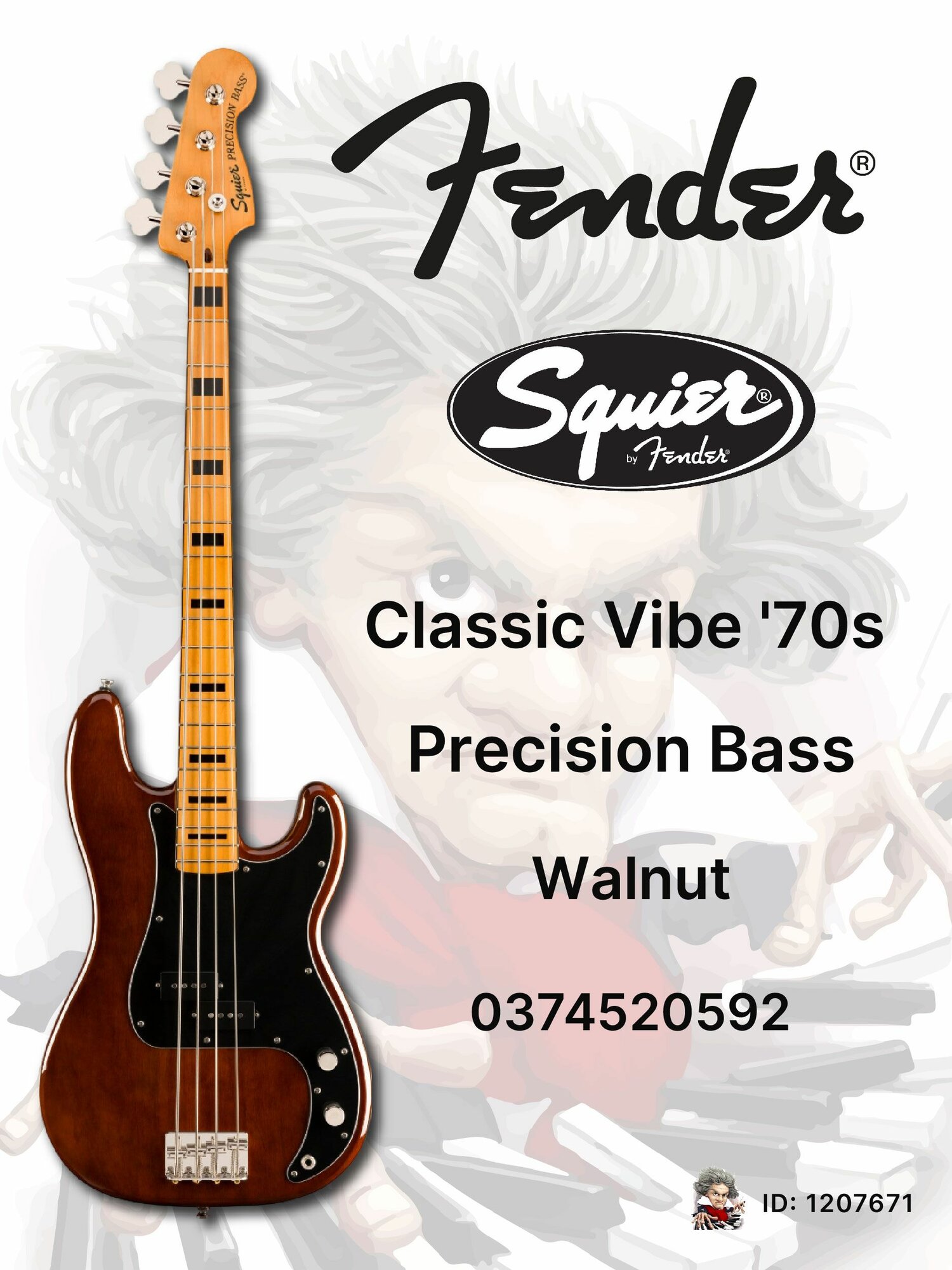 Fender Squier CV 70s Precision Bass 4-струнная электробас