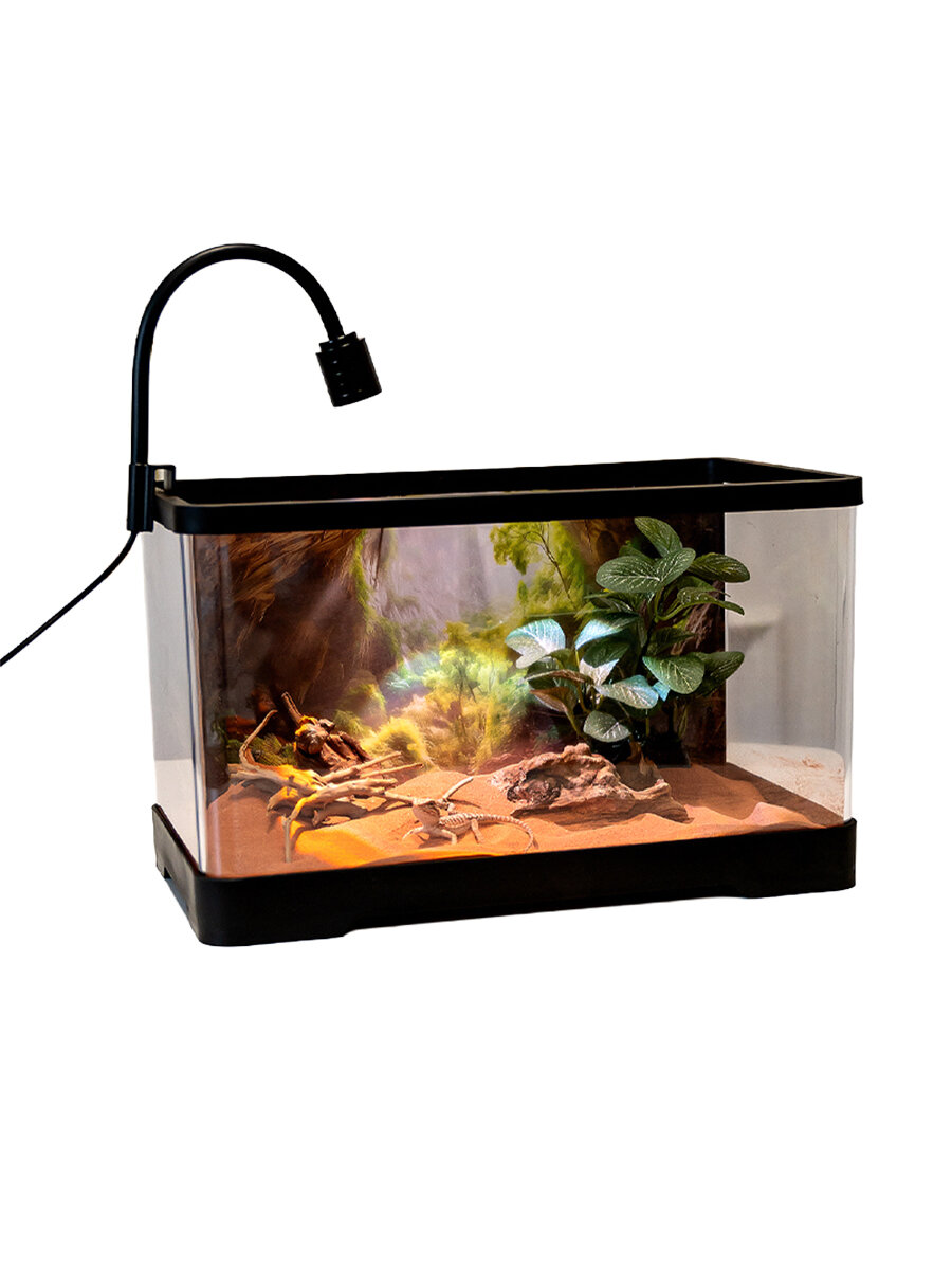 Аквариум Svendsen Aquamir, прямоугольный, черный, с сухой зоной