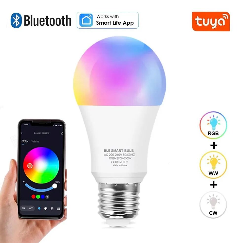 Лампочка, Цоколь: E27, 15 Вт, Светодиодная, 1 шт.