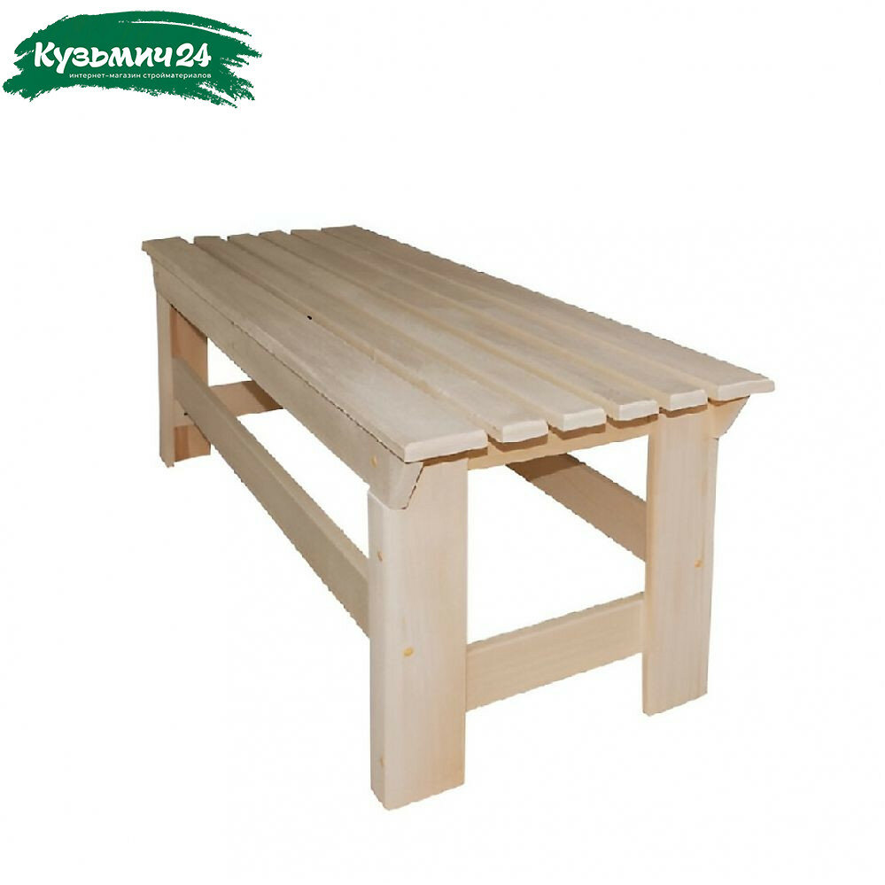 Лавка прямоугольная, Липа, для бани и сауны, натуральный цвет, 400х440х1200 мм, дерево, 1 шт