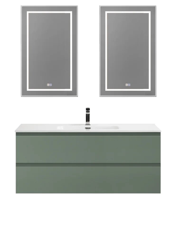 Мебель для ванной комнаты BelBagno Kraft 120 подвесная, матовая еловая, раковина bb1200etl