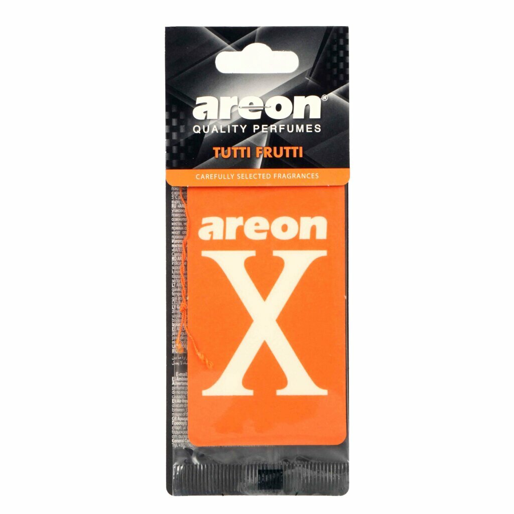 Ароматизатор в машину Areon X-Version Тутти-Фрутти подвесной сухой освежитель воздуха в салон автомобиля 704-AXV-016