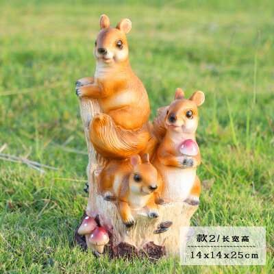 Наружный искусственный орнамент белки из смолы для сада и двора, маленькая скульптура животного, декор для сада и ландшафта, маленький элемент