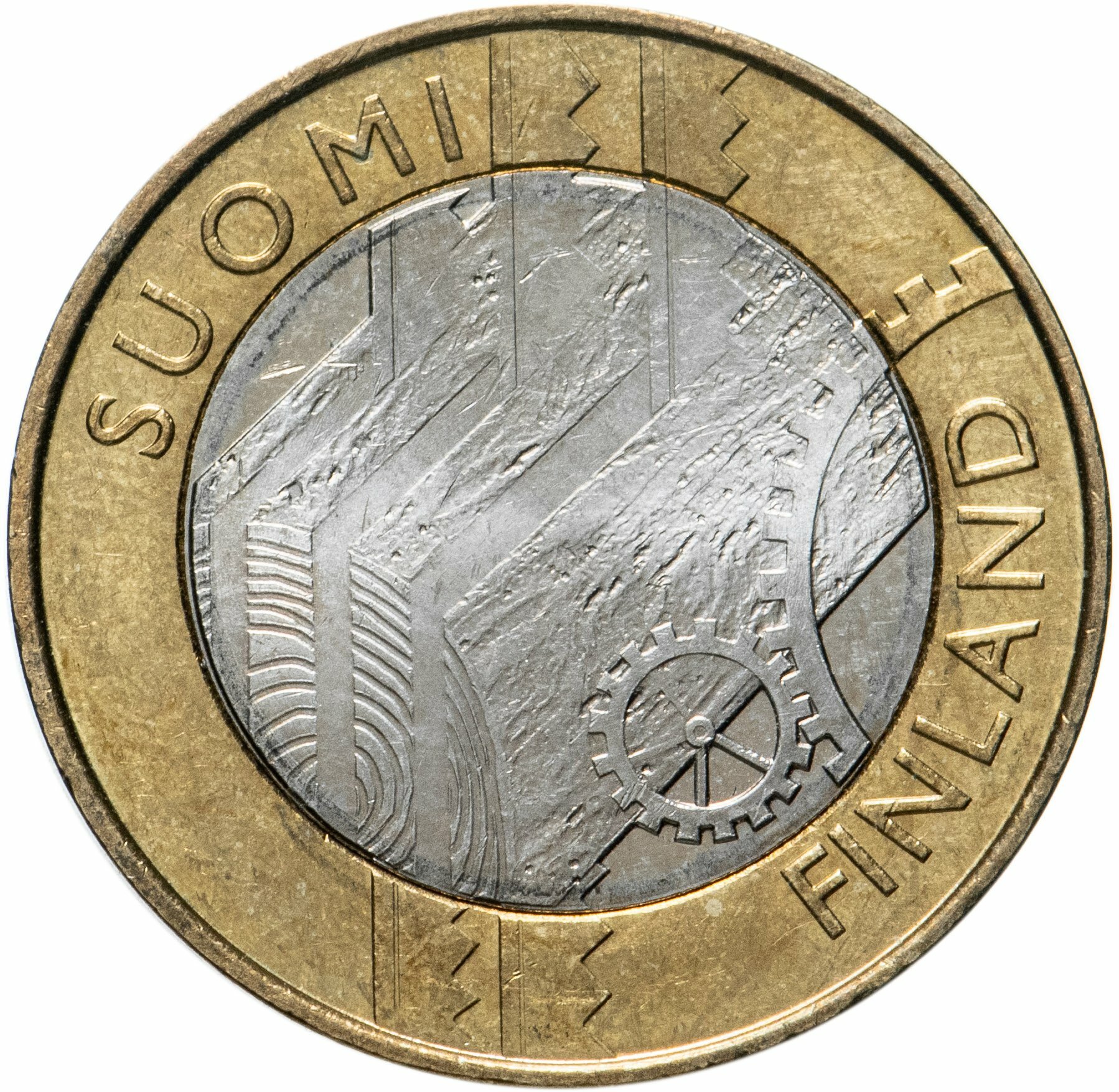Финляндия 5 евро 2011 "Исторические регионы Финляндии - Уусимаа", Биметалл, в сохранности UNC
