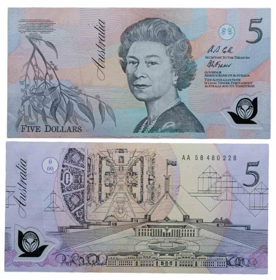 Австралия 5 долларов 1992 Pick 50a