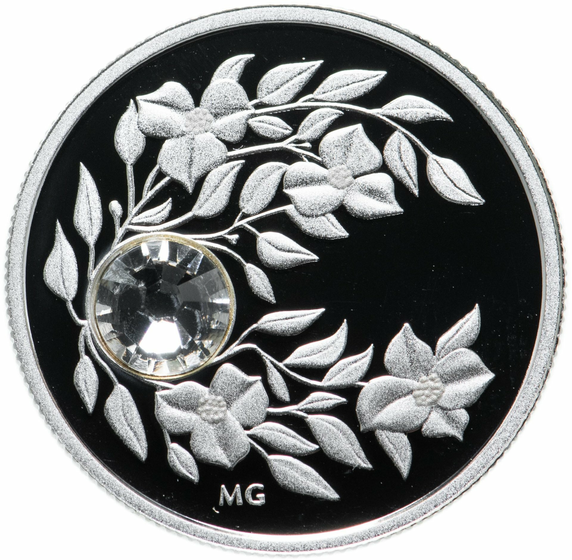 Канада 3 доллара 2012 Proof "Рожденному в Апреле Бриллиант Камни рождения Кристалл Сваровски" с сертификатом, Серебро 999