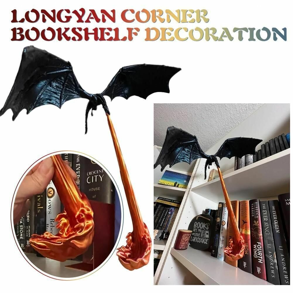Пламя Дракона Украшение книжного уголка Готическая книжная полка