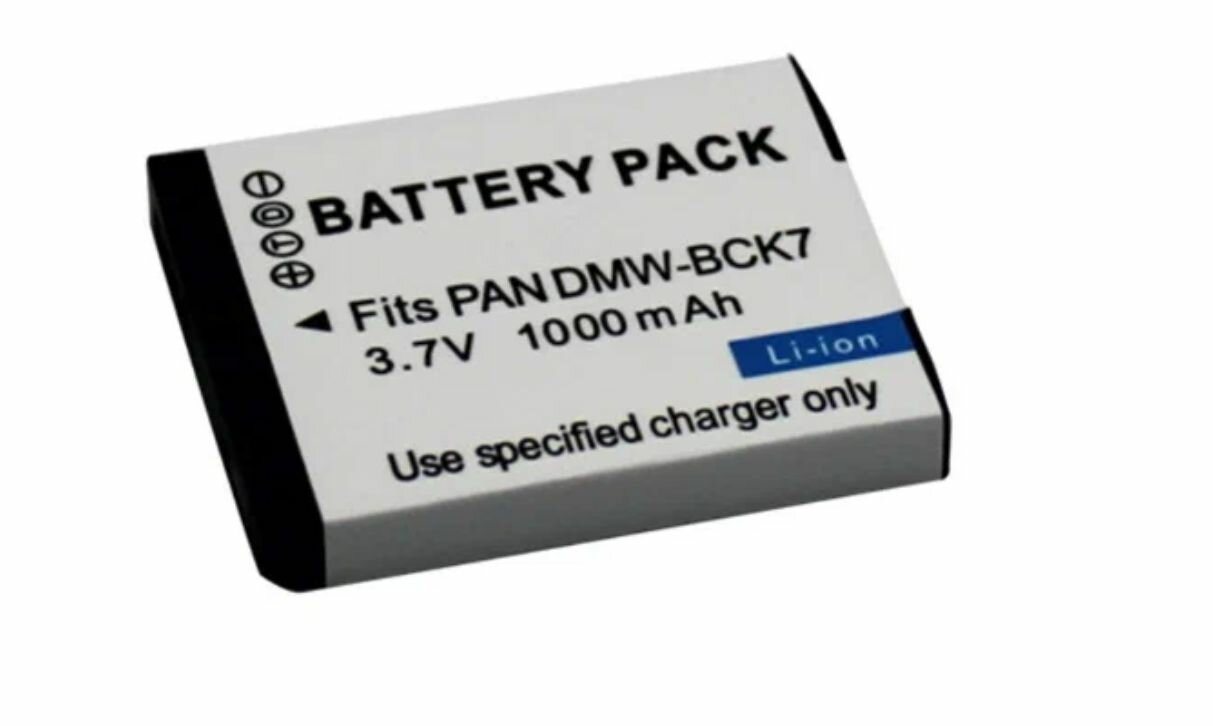 Аккумуляторная батарея 1200mAh DMW-BCK7E для фотоаппарата Panasonic Lumix DMC-FH7/ FP5/ FP7/ FS14/ FS16/ FS18/ FS28