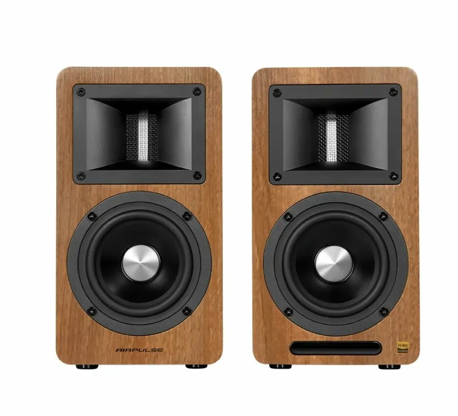 Акустическая система Edifier AirPulse A80, 2.0, пульт ДУ, Bluetooth, Walnut, коричневые