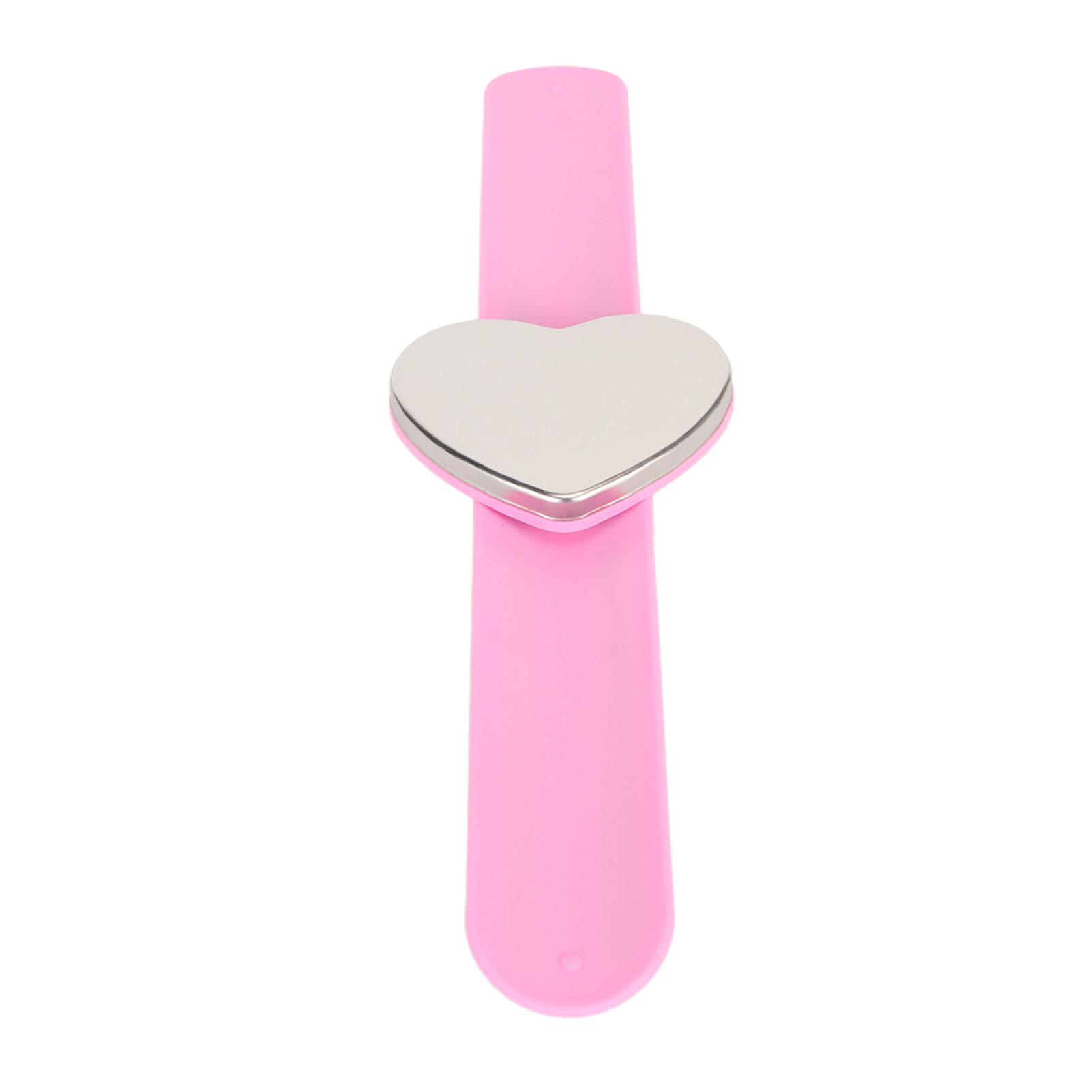 Magnetic Sewing Pincushion Heart Shaped Silicone Band Light Smoothing Wrist Pin Holder for Tailor Barber DIY