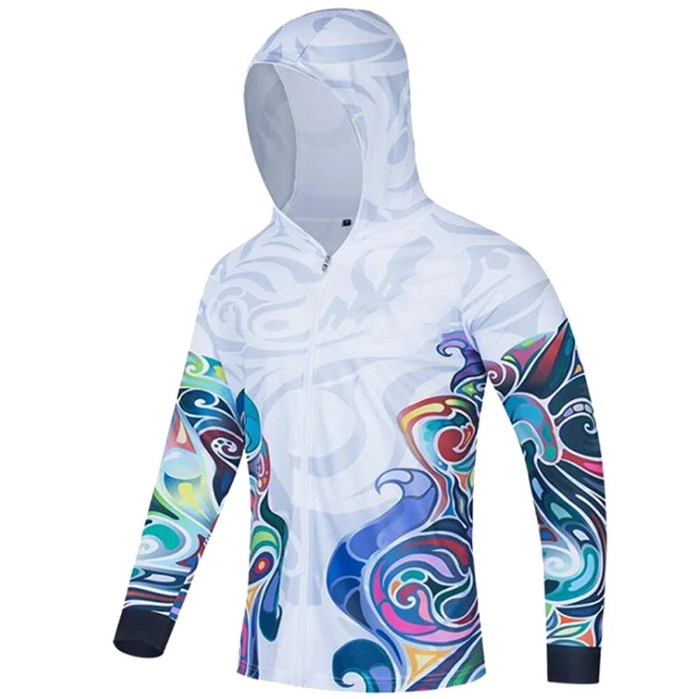 Рубашка для рыбалки, летняя мужская одежда с длинными рукавами, толстовка с защитой от ультрафиолета для отдыха, быстросохнущая куртка с защитой от ультрафиолета, XS-5XL