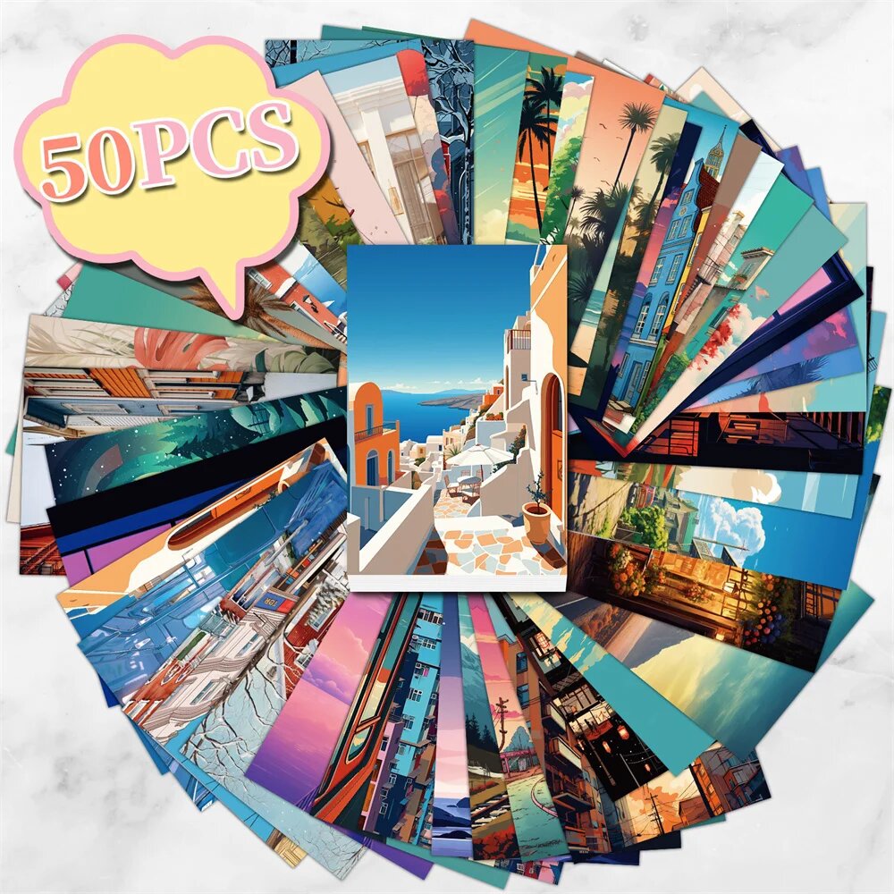 Открытки с пейзажами 50 шт.