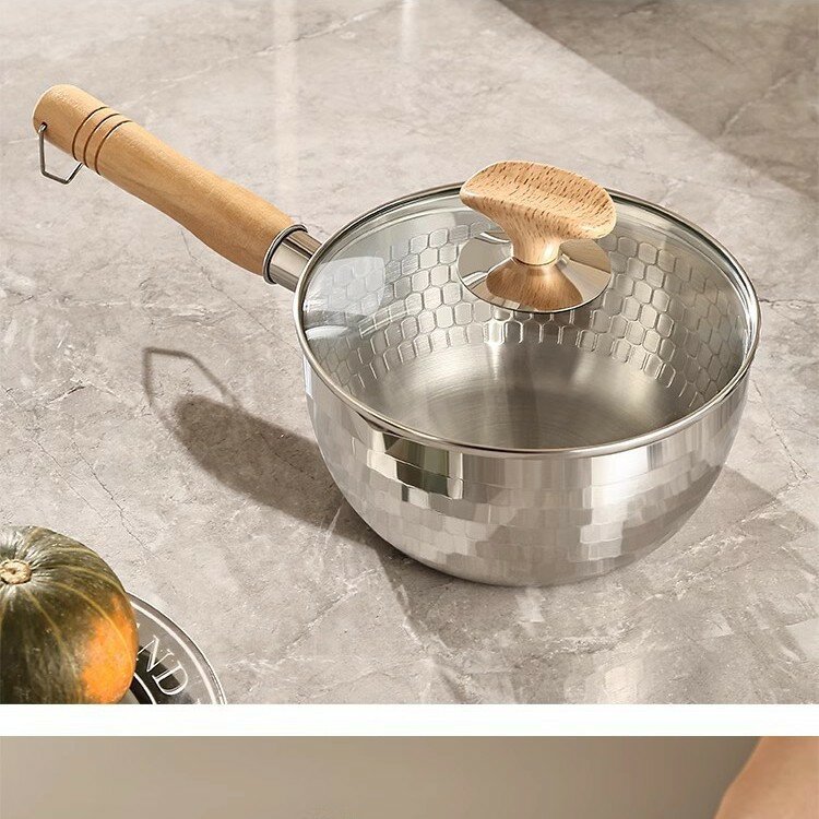 316L нержавеющая сталь, кастрюля Yukihira, одиночная индукционная плита, маленькая кастрюля, домашняя кухня, кастрюля для лапши, горячего молока, антипригарная кастрюля, кастрюля для детской еды