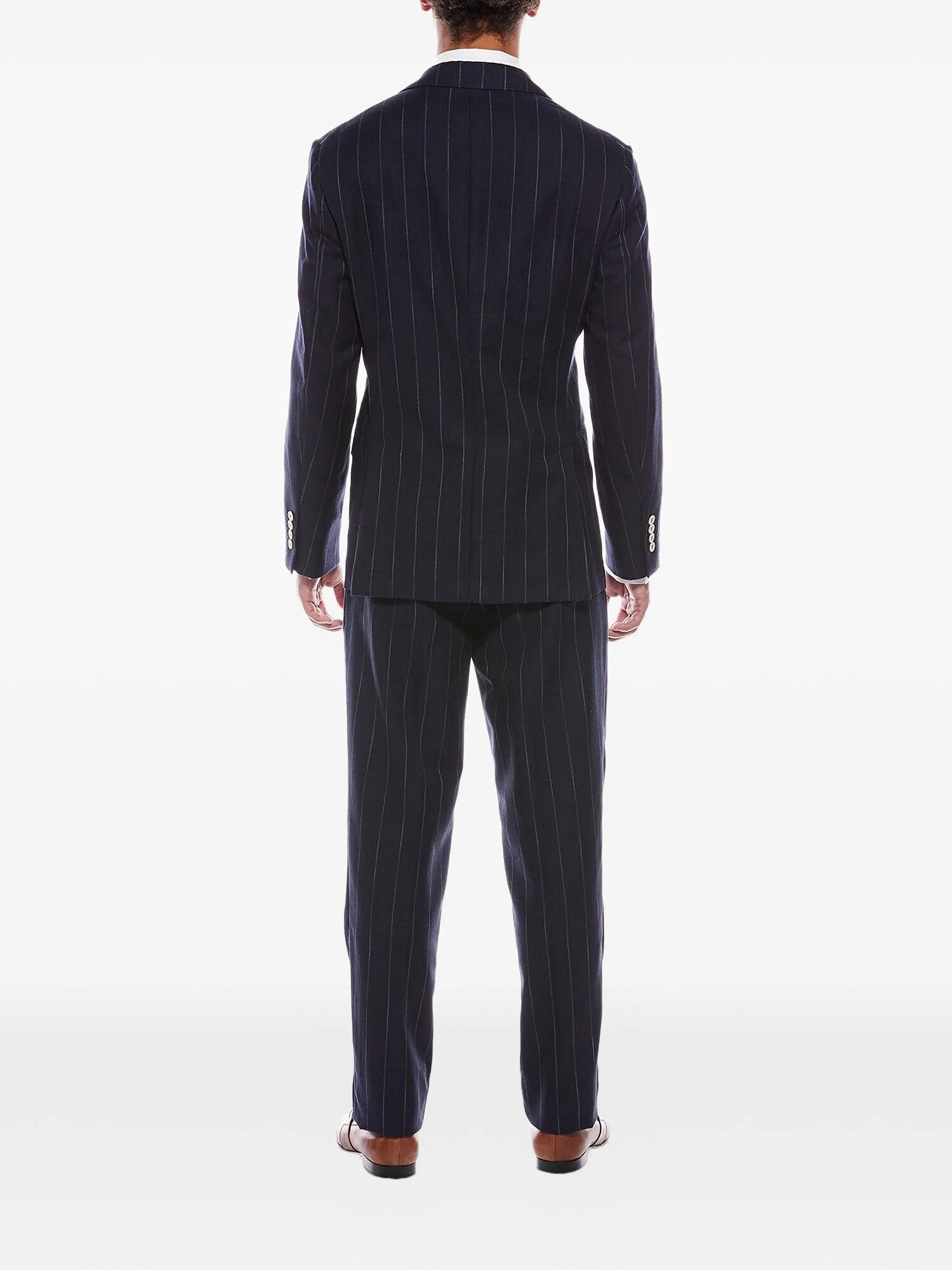 Комбинезон BRUNELLO CUCINELLI Chalk-stripe suit, размер 46, blue — фото 1