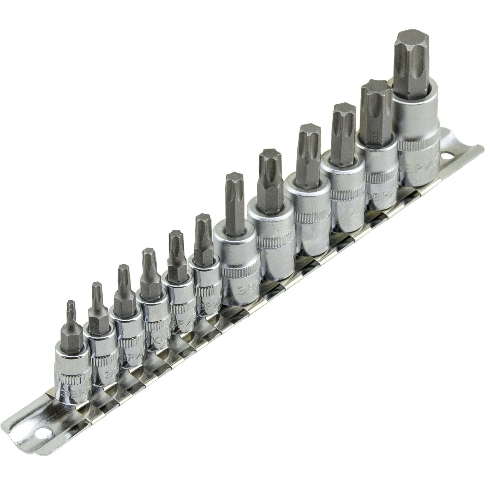 ER-95070 Набор вставок ER-95070 1/4"&3/8"&1/2" торкс T10-T60 12 предметов