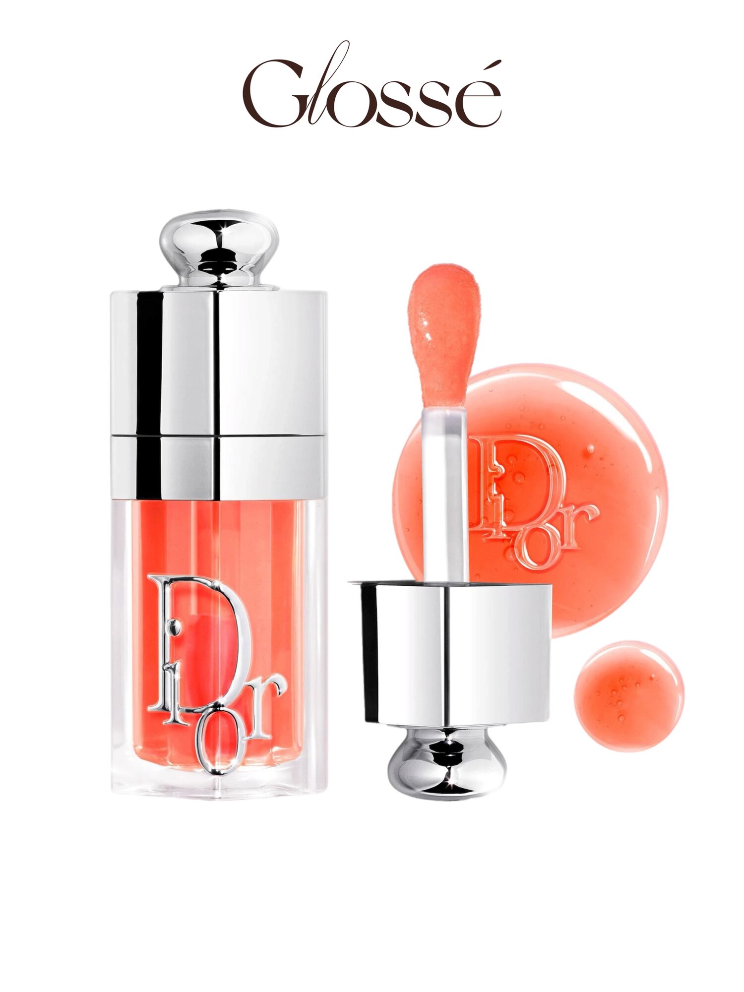 Dior масло для губ Lip Glow Oil Hydrating High-Shine Gloss, оттенок 041 Peachy, 6 мл.