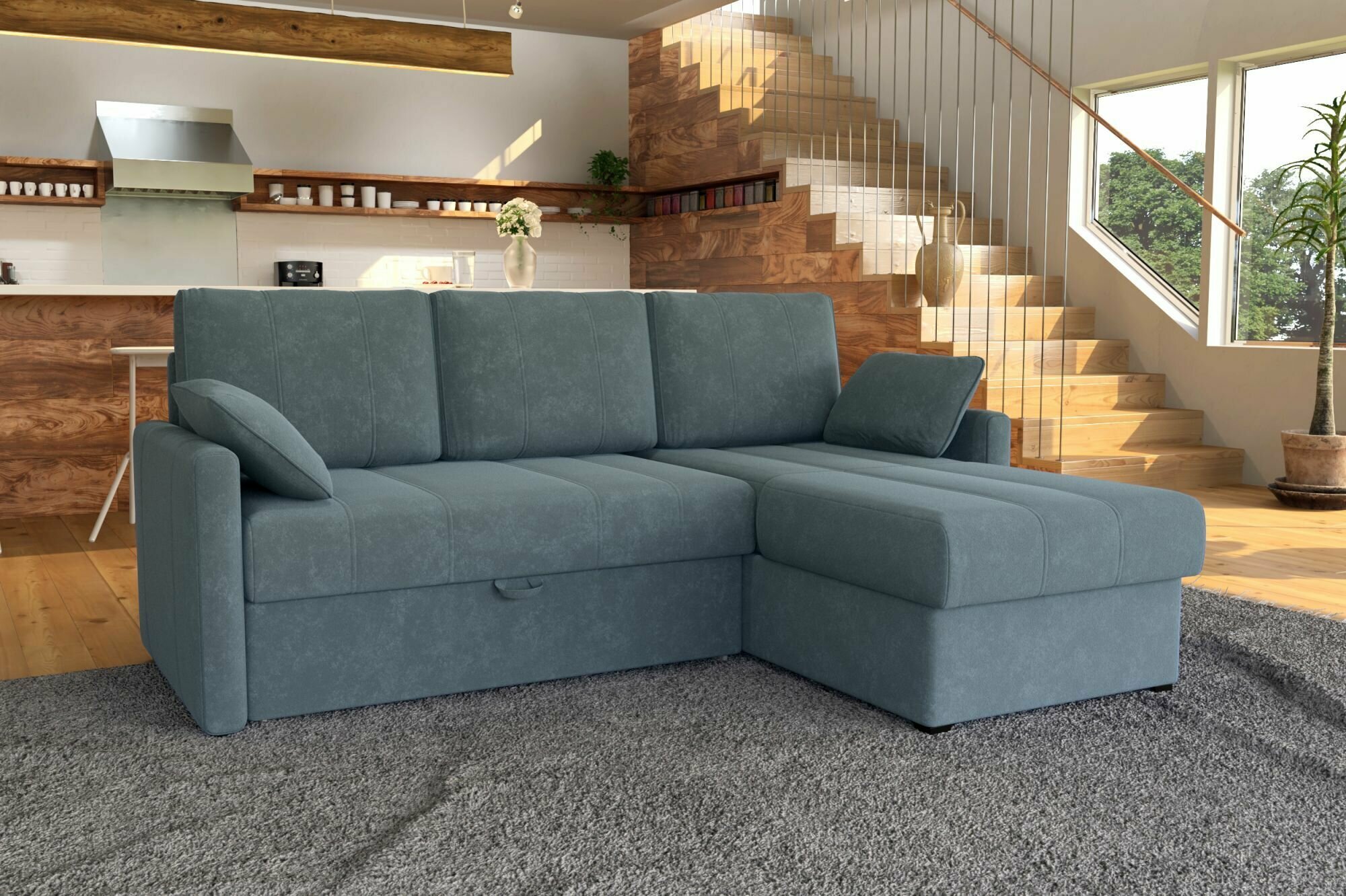 Угловой диван Римини серый