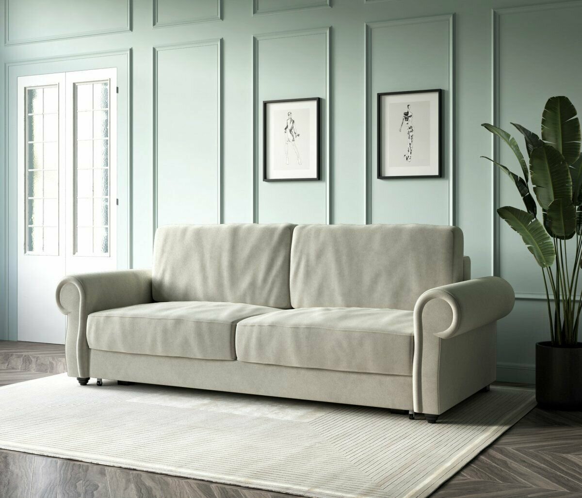 Диван прямой Релотти кремовый