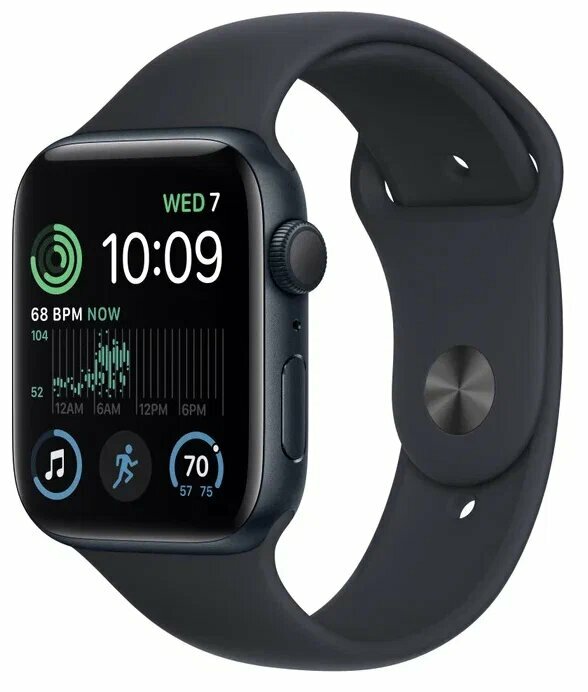 Умные часы Apple Watch Series SE Gen 2 2024 44 мм Aluminium Case GPS, midnight Sport Band M/L