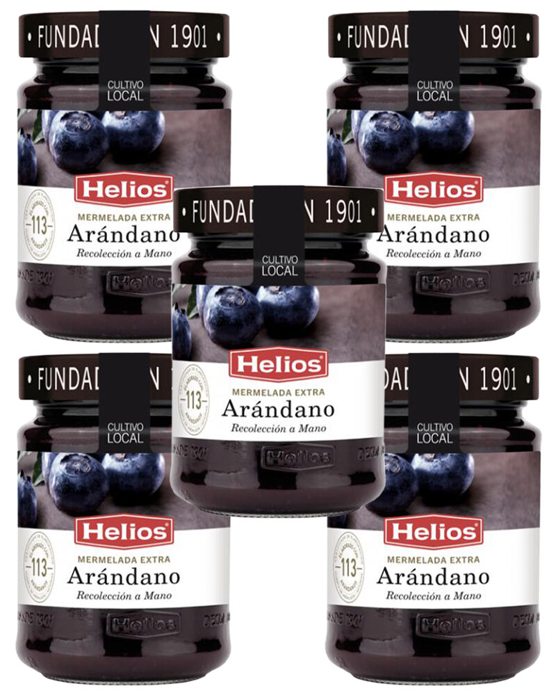 Конфитюр Helios из черники Extra 340 гр. - 5 шт.