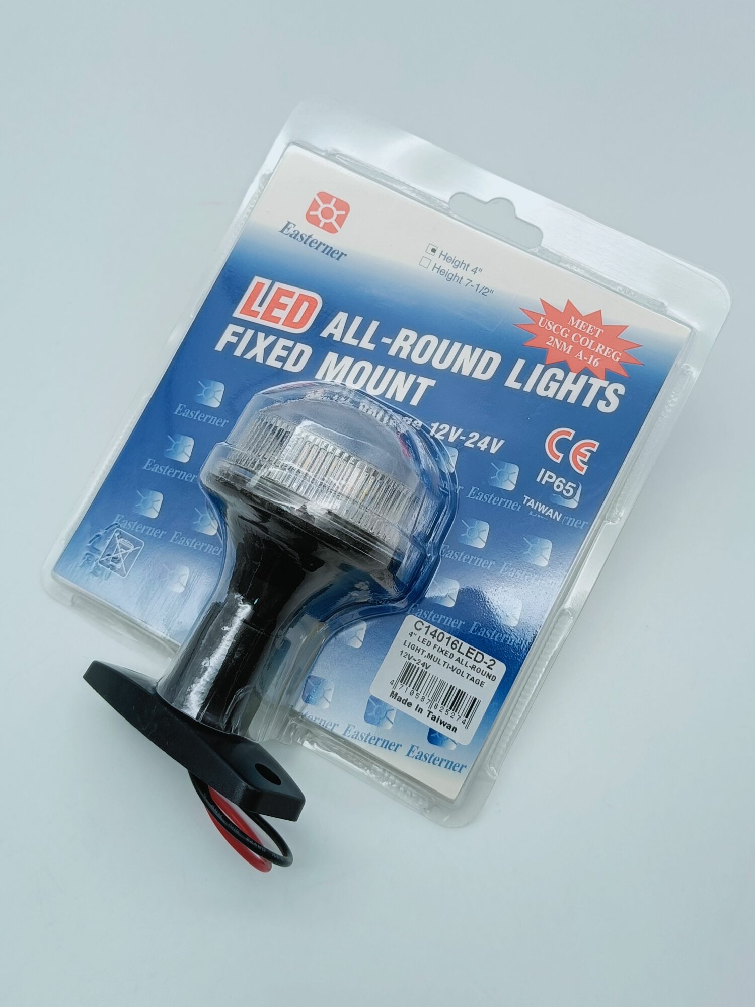 Светодиодный топовый огонь Easterner 12 / 24В клотиковый LED на стойке 110 мм для лодки, катера, суд