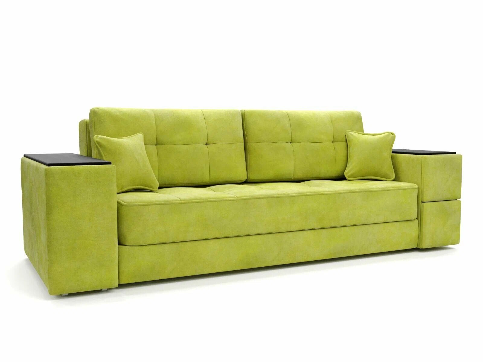 Диван-кровать "Кайман-5" еврокнижка 160*200, велюр, 84*276*115 зеленый