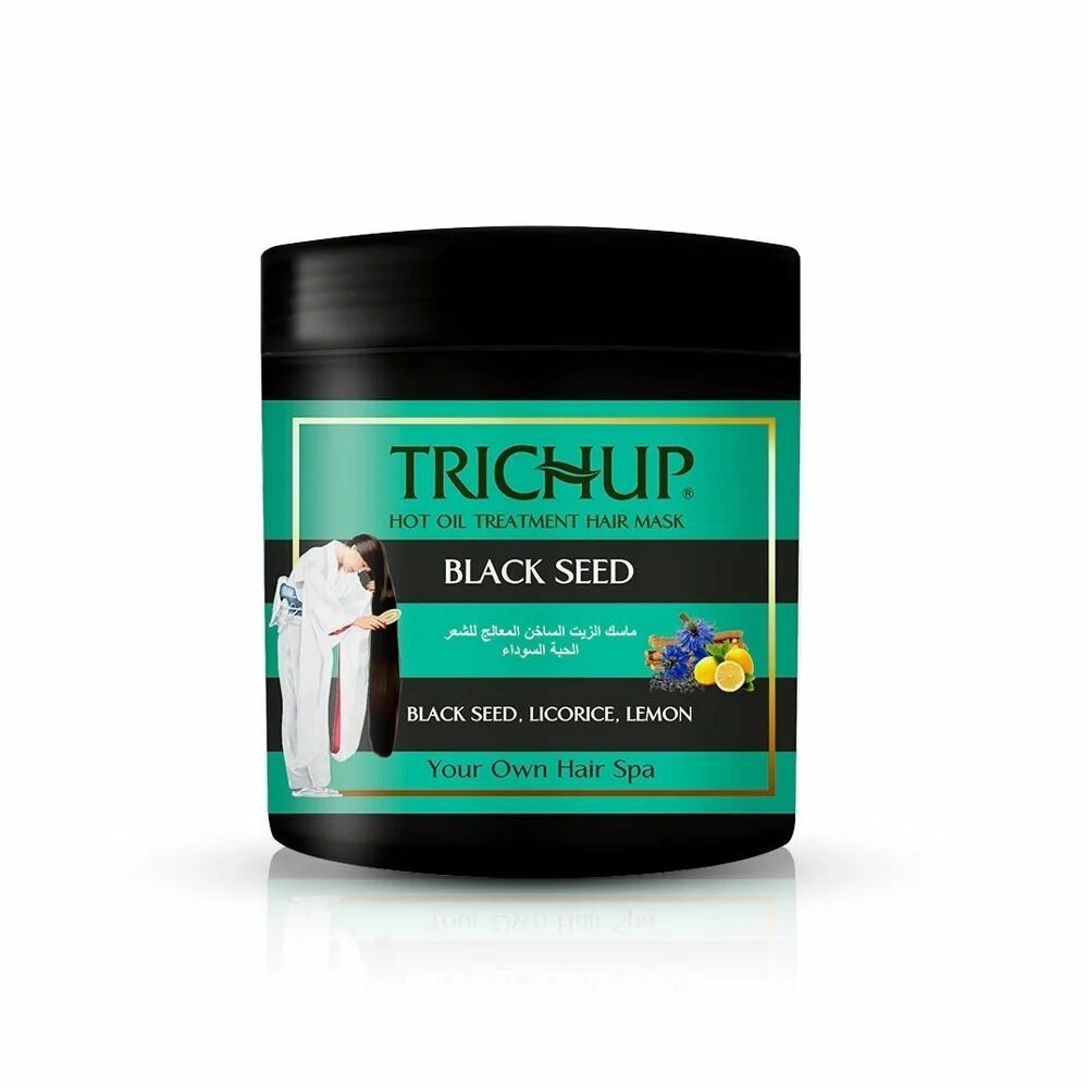 Trichup HOT OIL Treatment Hair Mask BLACK SEED Vasu / Тричуп Маска для волос Trichup с черным тмином Васу, 500 мл.