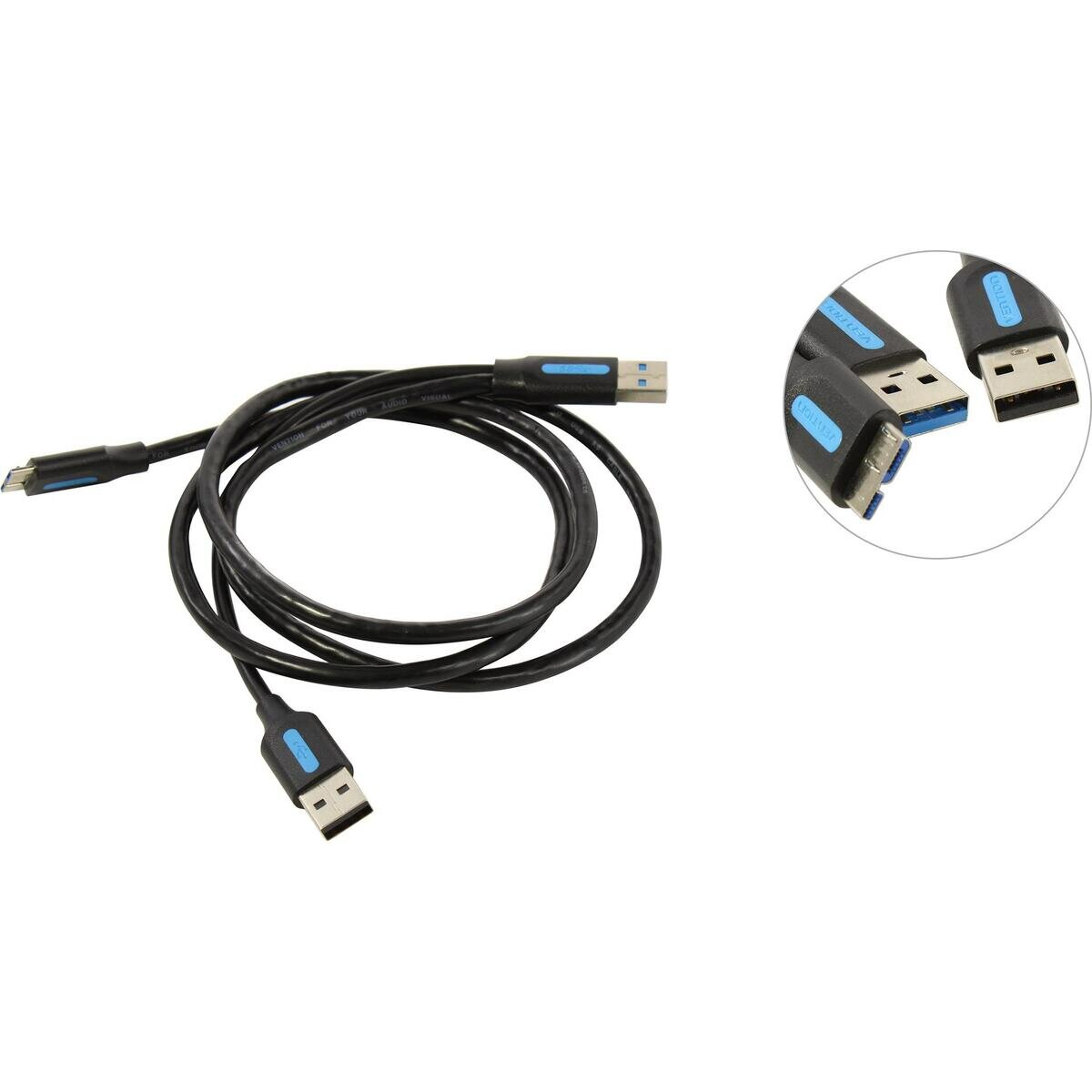 Vention Кабель USB 3.0 AM-->micro-B/USB 2.0 AM 1м