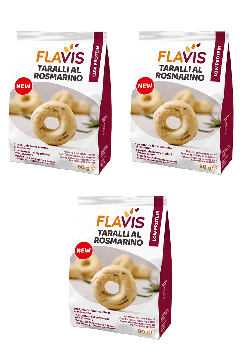 Сушки "Таралли с розмарином" с низким содержанием белка, т. м. FLAVIS, 3 шт по 80 г