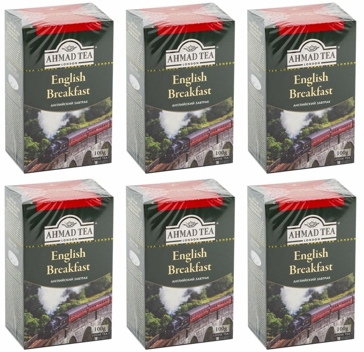 Ahmad Tea Чай черный English Breakfast, листовой, 100 г, 6 шт