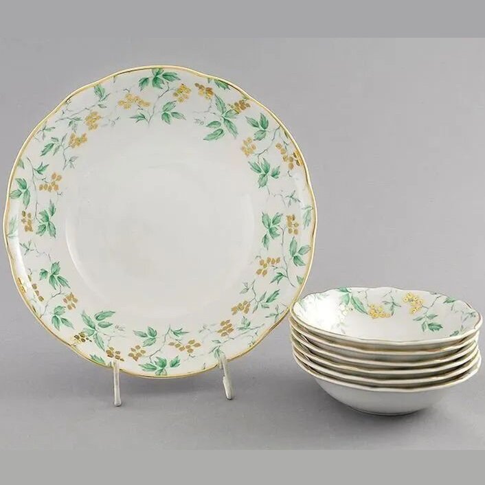 Набор из 7 салатников Leander Mary-Anne Zelené Listy 03161416-1381