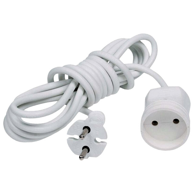 Удлинитель реальная электрика 10м 1 гнездо б/з ПВС 2х0,75 белый