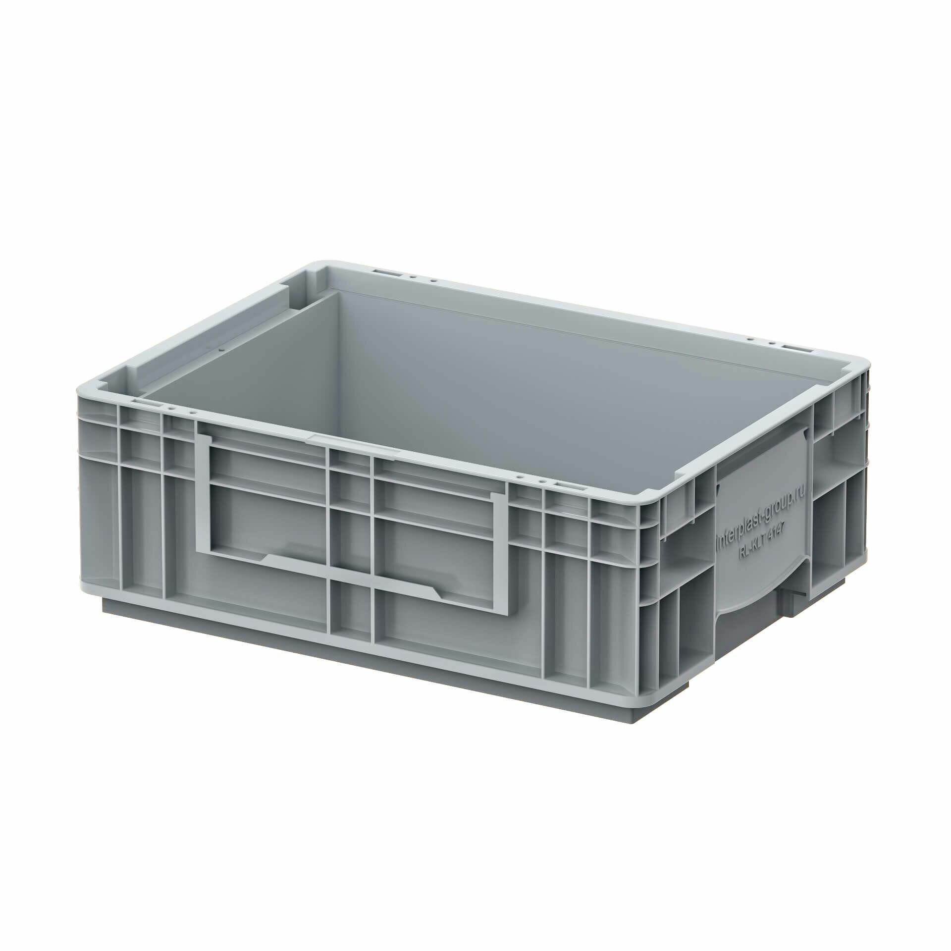Ящик пластиковый, Контейнер RL-KLT 4147, серый, 396х297х147,5 мм