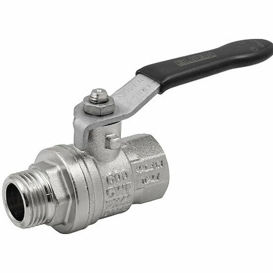 Кран шаровой Elsen Strong T, 2", НВ, ручка-рычаг, латунь ( EV20.1101)