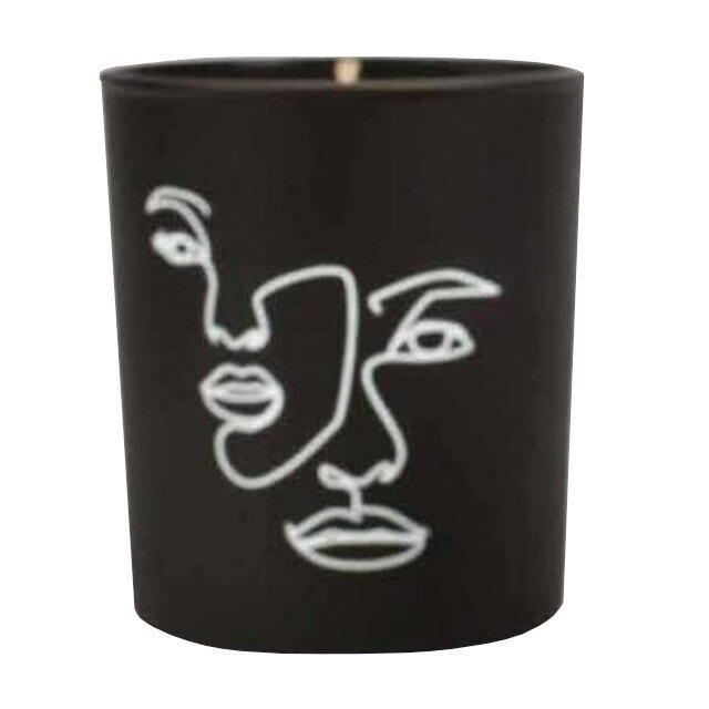 RAKLE свеча в стеклянном стакане Черная амбра ароматизированная 14 часов горения 8,9х6,8см