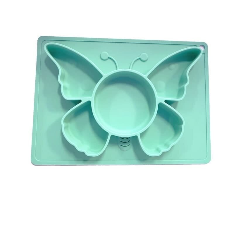 Детская силиконовая тарелка Бабочка/ первый прикорм