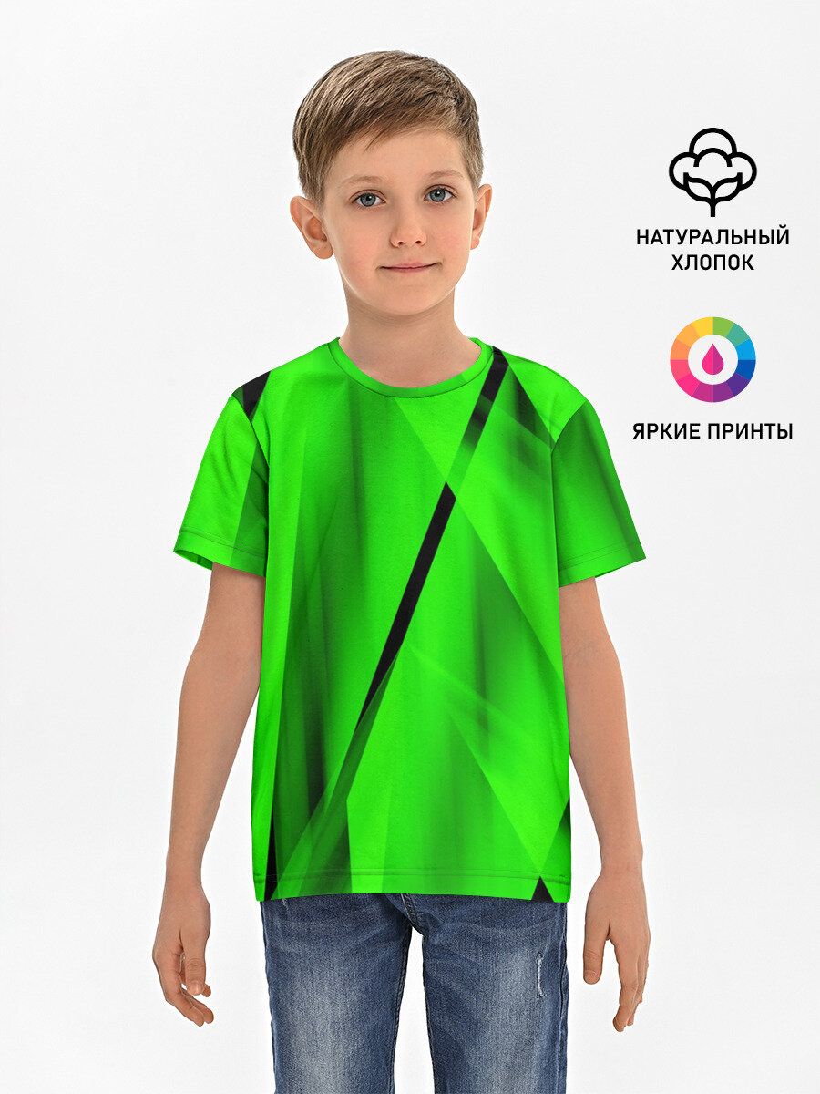 Футболка хлопковая детская Зеленый неон