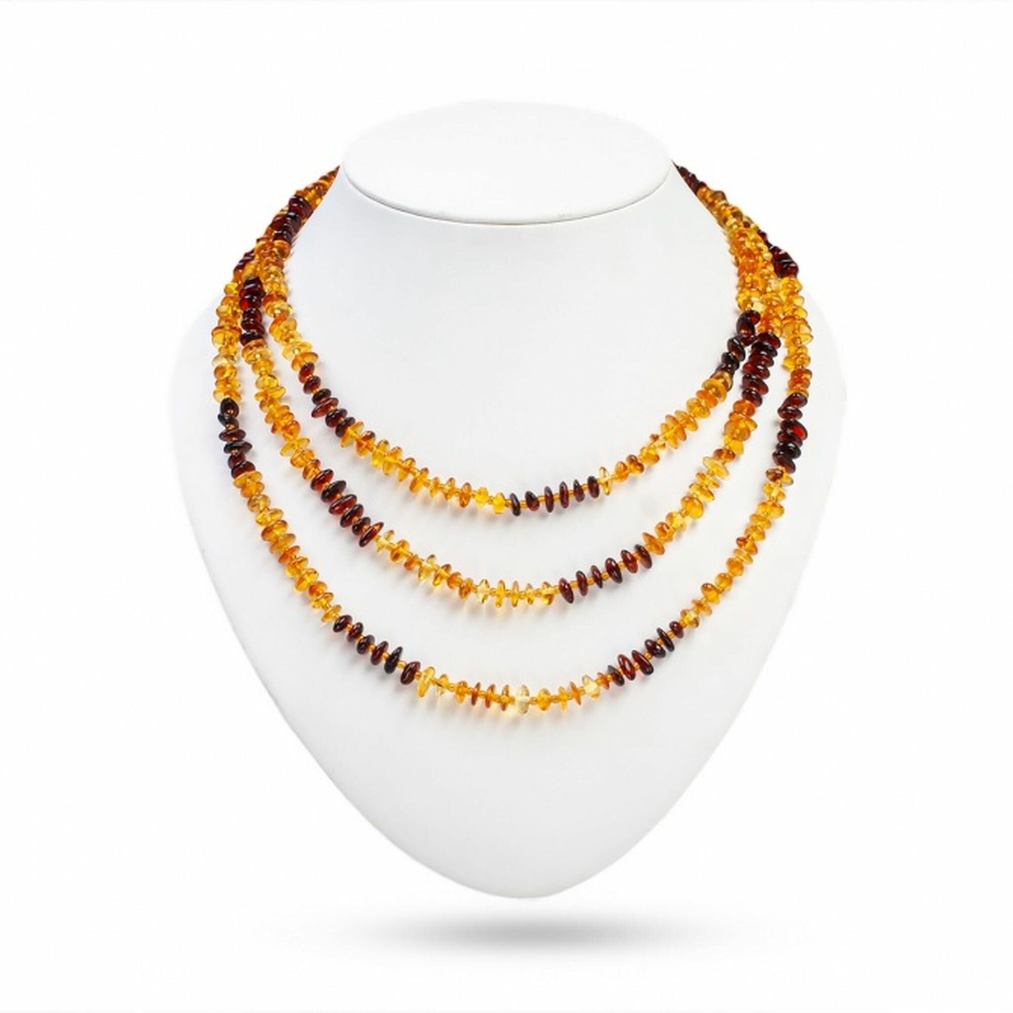 Бусы, янтарь