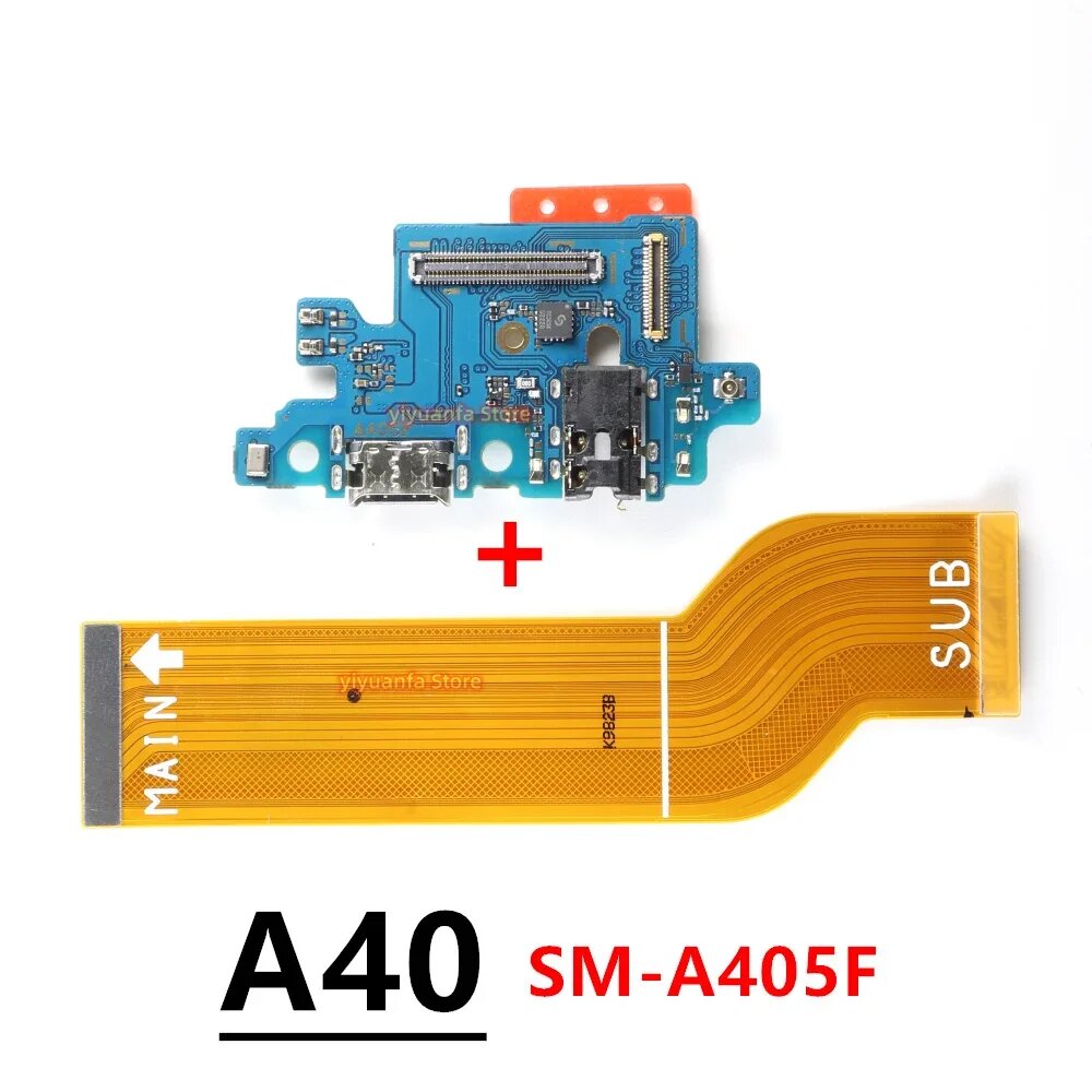Для Samsung Galaxy A40 A405 A405F USB зарядная док-станция порт коннектор основная материнская плата гибкий кабель A40 Board Flex Cable