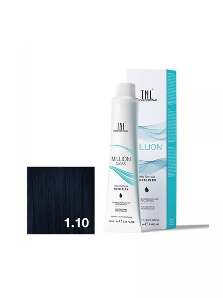 Крем-краска для волос TNL Professional Million Gloss оттенок 1.10
