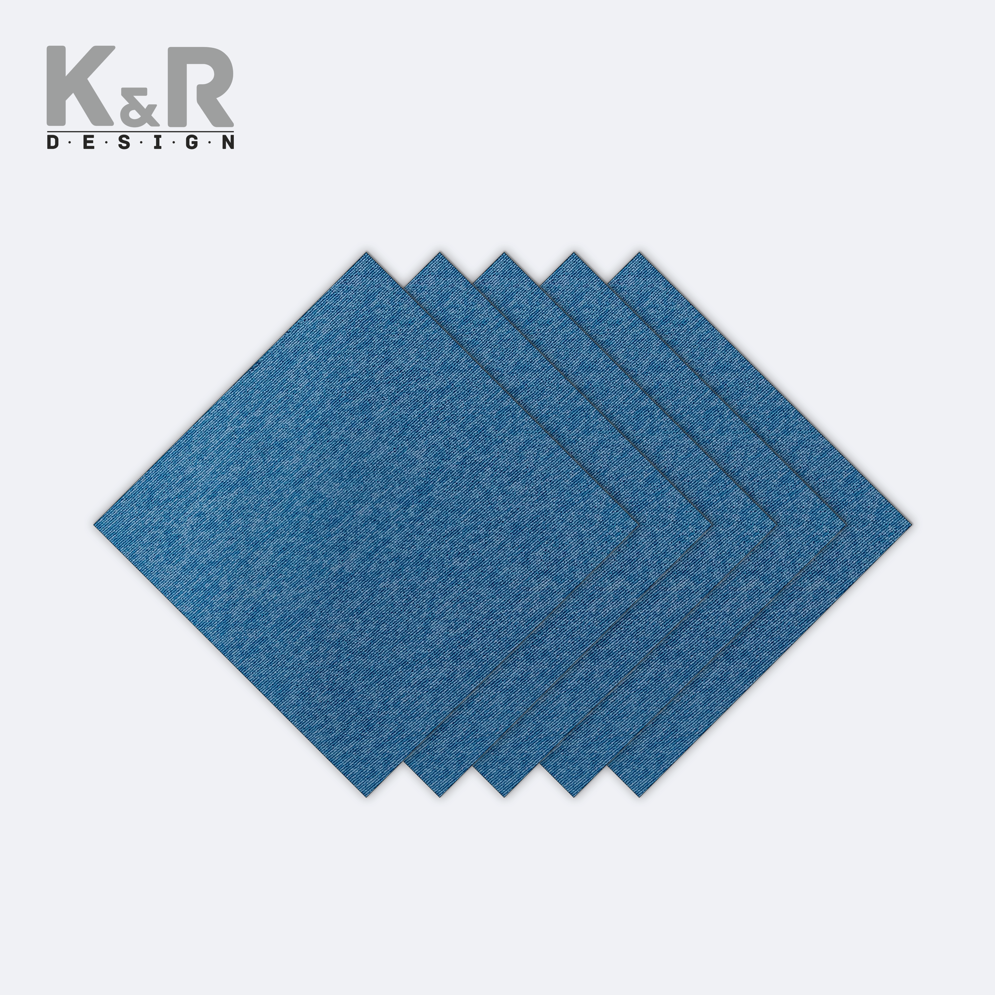 Ковровая плитка K&R Design Elegance 1044, петлевой ворс, 5м2, 20шт в упак.