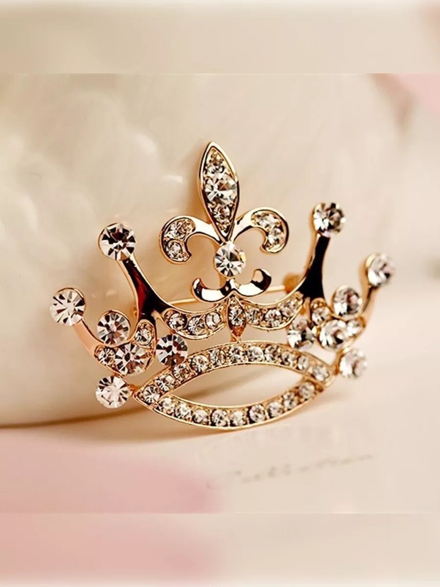 Брошь, кристалл, стразы