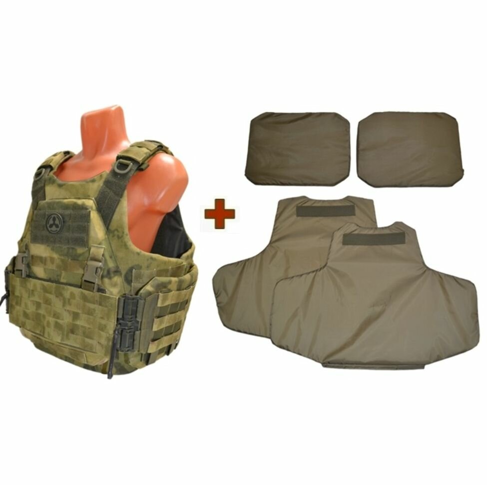 Бронежилет-плитоносец "Фанат" размер 2-4 МОХ (R-Karbid) + баллистика