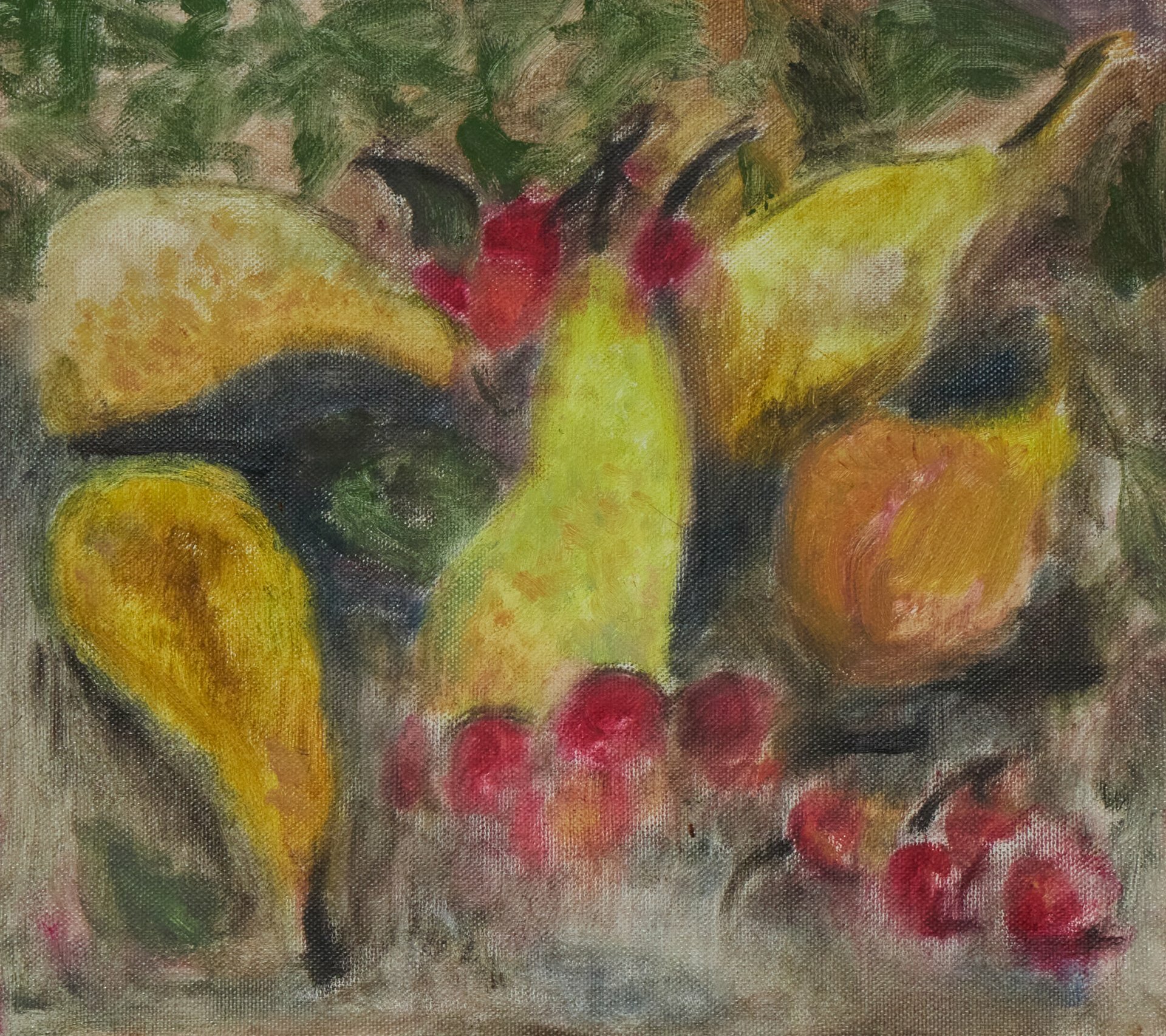 Натюрморт с грушами, Андрей Гайворонский, Импрессионизм, Лён, Масло