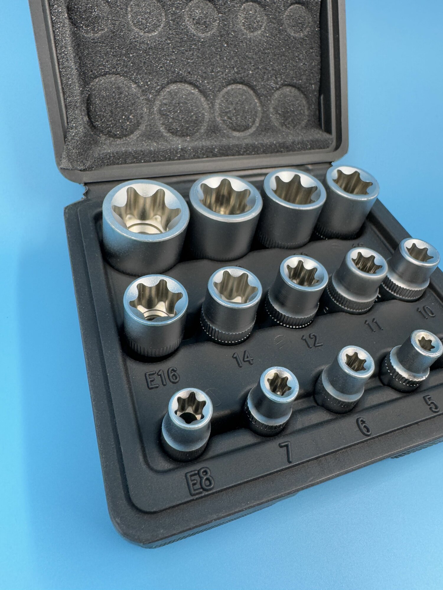 Набор торцевых головок звёздочек 4-24мм, 14 шт